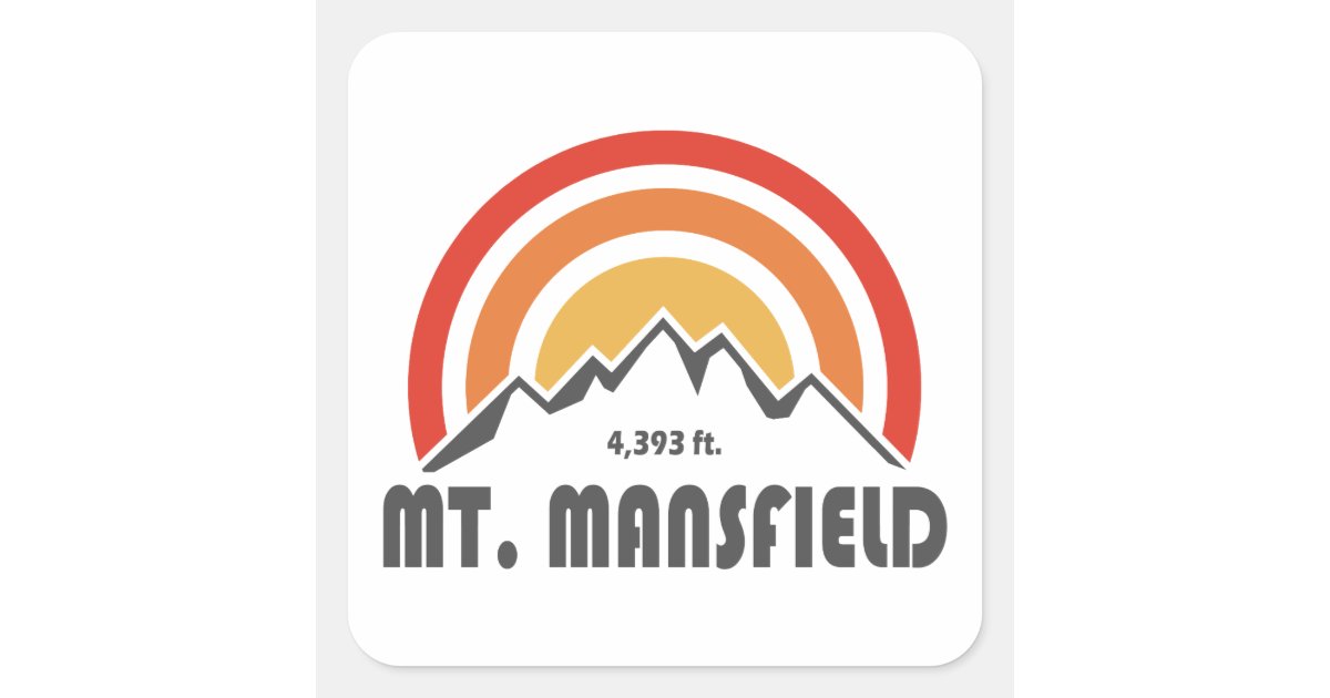 Mt. Mansfield Square Sticker | Zazzle