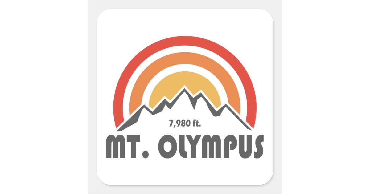 Mt. Olympus Square Sticker | Zazzle