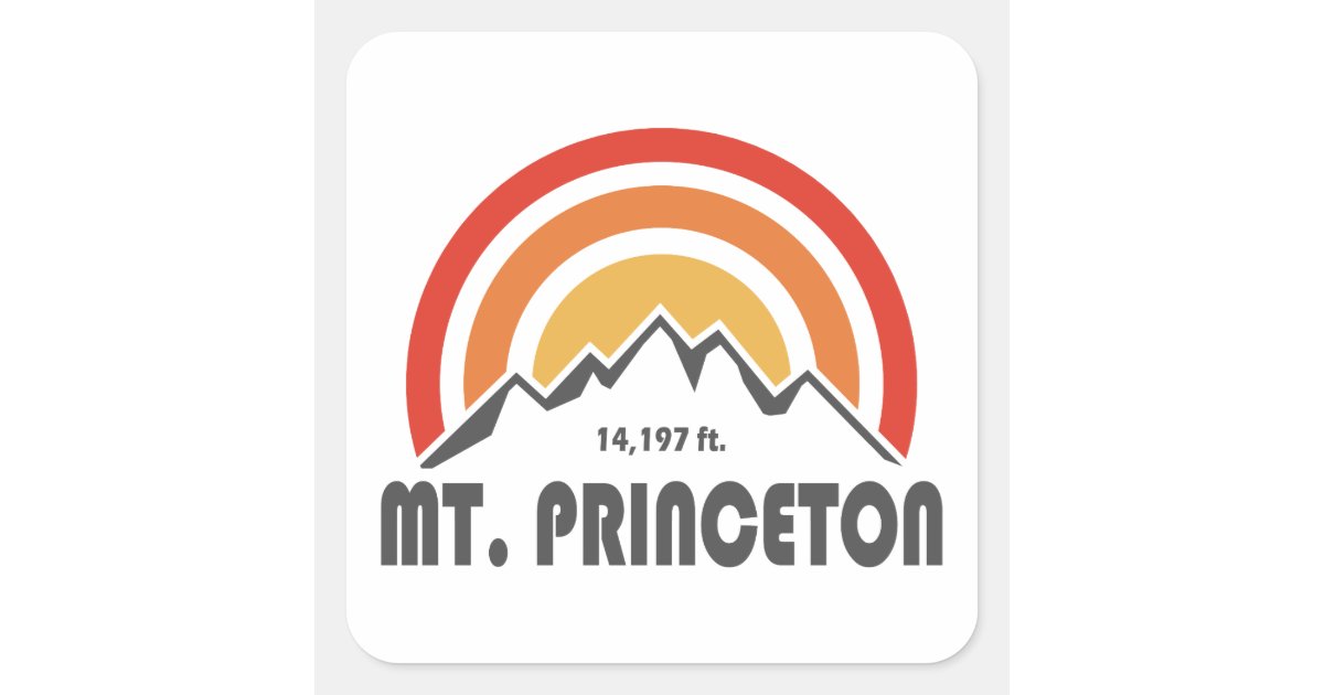 Mt. Princeton Square Sticker | Zazzle