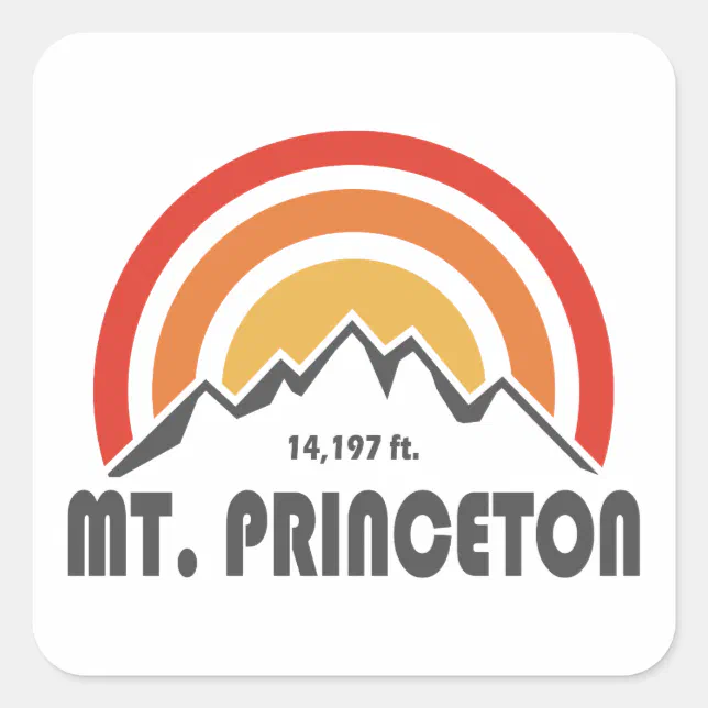 Mt. Princeton Square Sticker | Zazzle