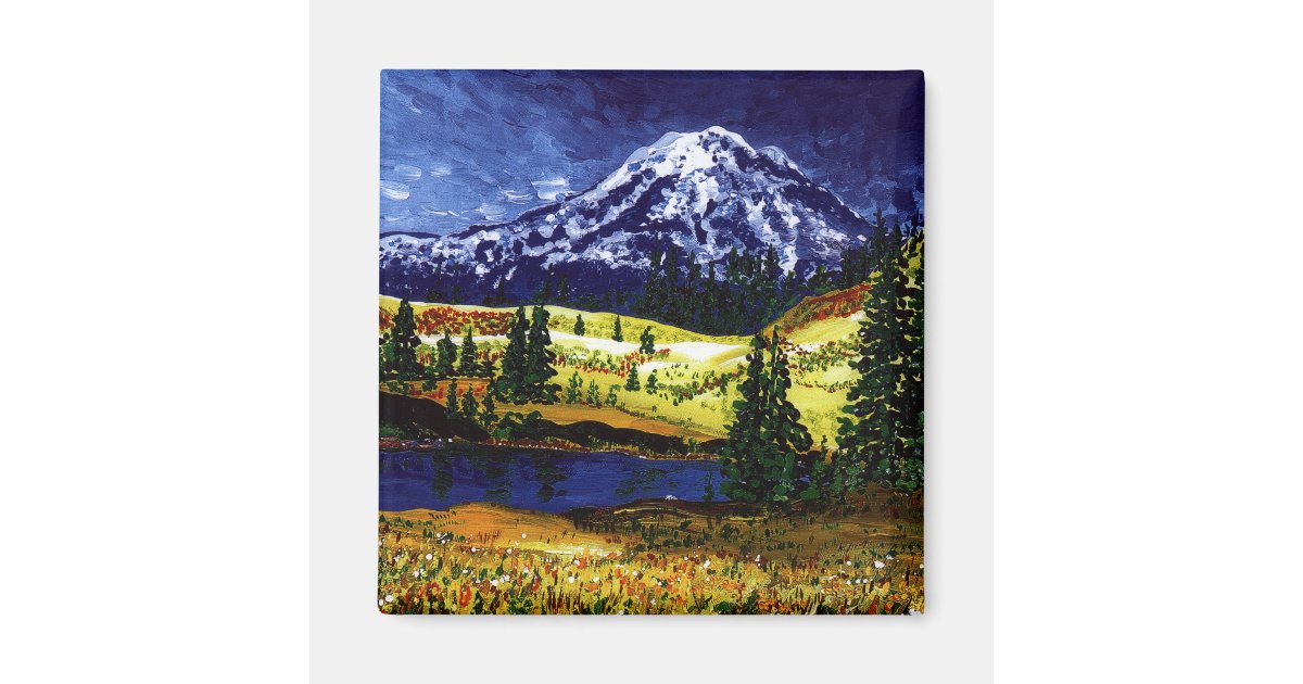 Mt Rainier Magnet | Zazzle