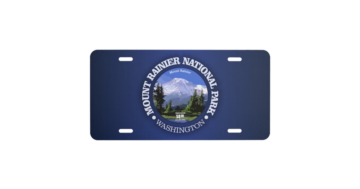 Mt Rainier NP License Plate | Zazzle