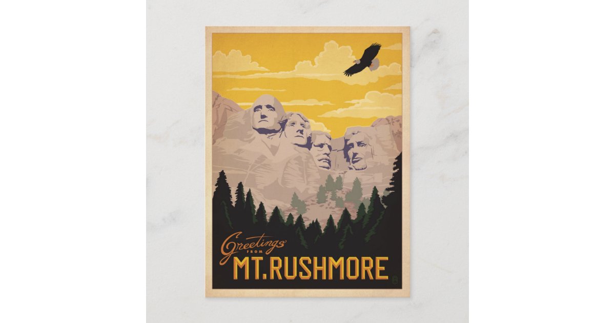 Mt. Rushmore, South Dakota Postcard | Zazzle