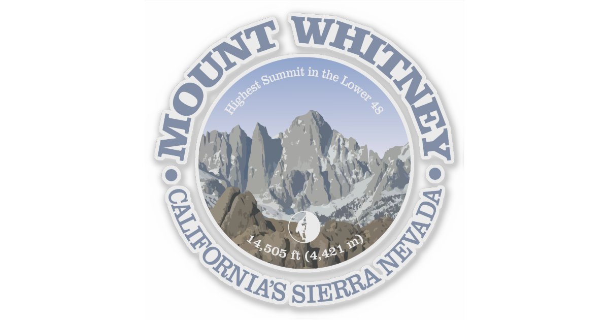 Mt Whitney Sticker | Zazzle