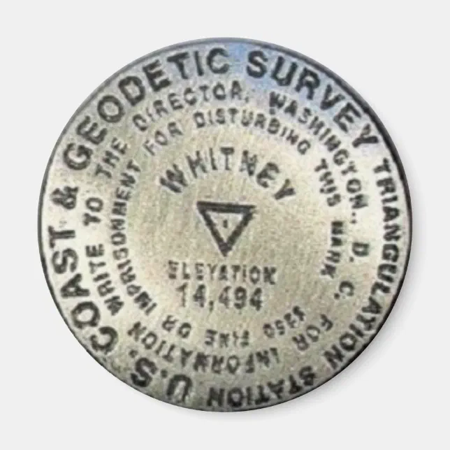 Mt. Whitney Summit Marker Magnet | Zazzle