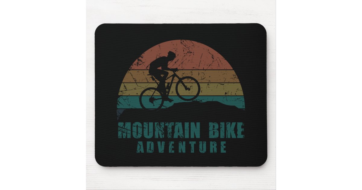 Mtb mountainbike adventure mouse pad | Zazzle