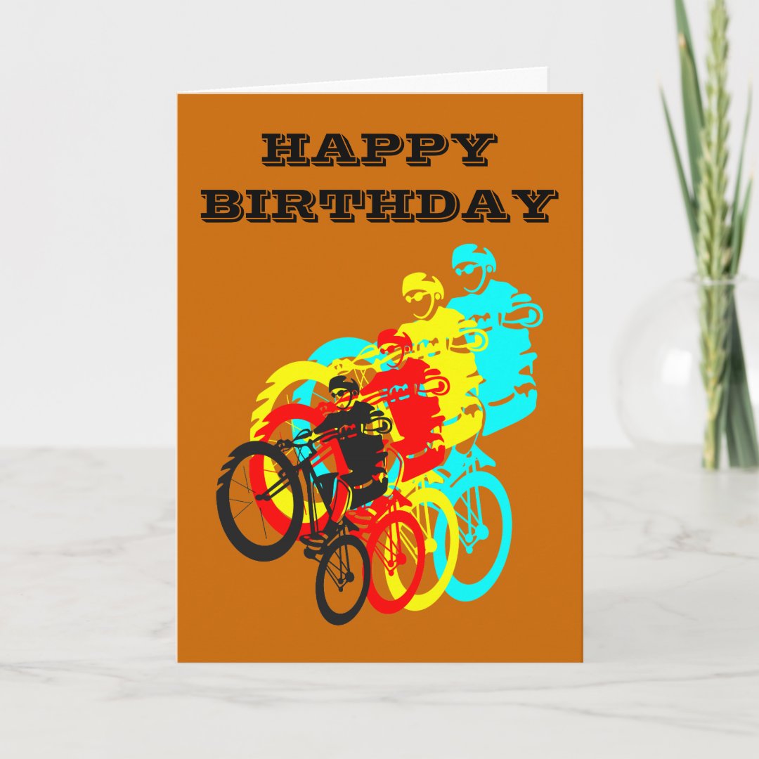 MTB ride on Card | Zazzle