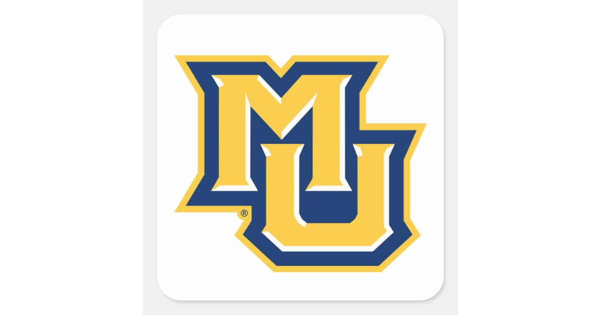 MU Logo Square Sticker | Zazzle
