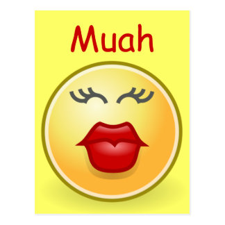 Muah kiss postcard