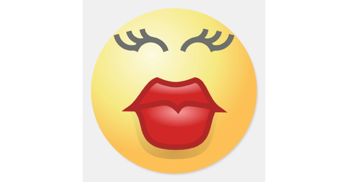 Muah kiss stickers | Zazzle.com