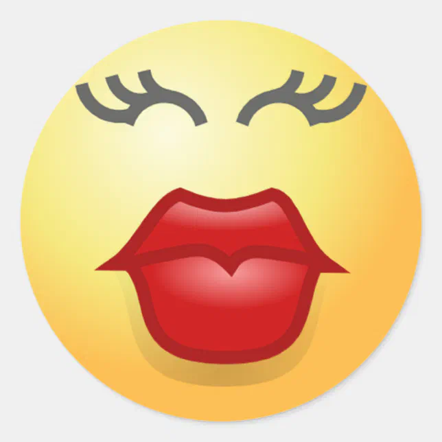 Muah kiss stickers | Zazzle