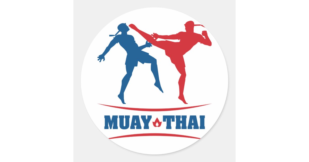 Muay Thai Classic Round Sticker | Zazzle