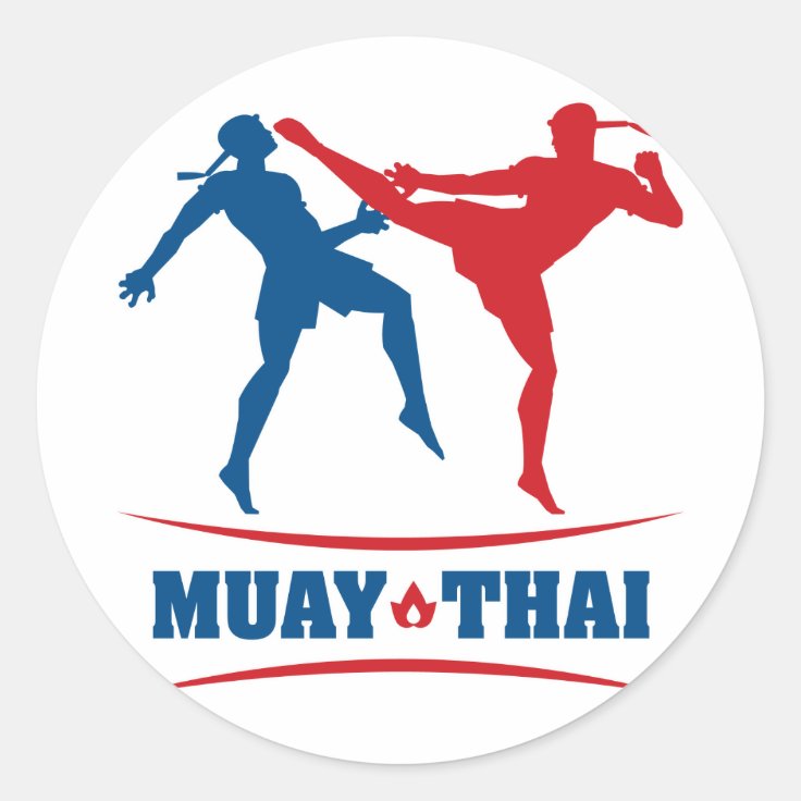 Muay Thai Classic Round Sticker | Zazzle