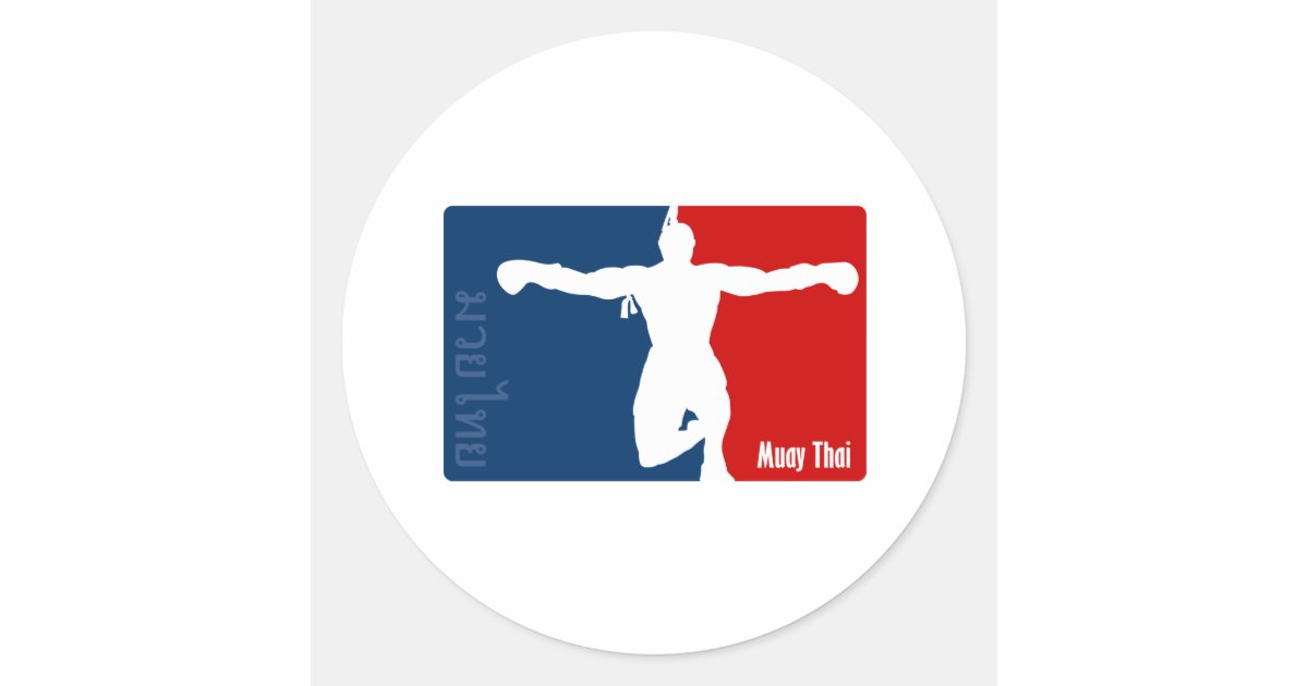 Muay Thai Classic Round Sticker | Zazzle
