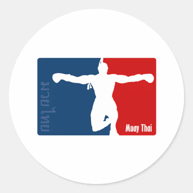 Muay Thai Classic Round Sticker | Zazzle