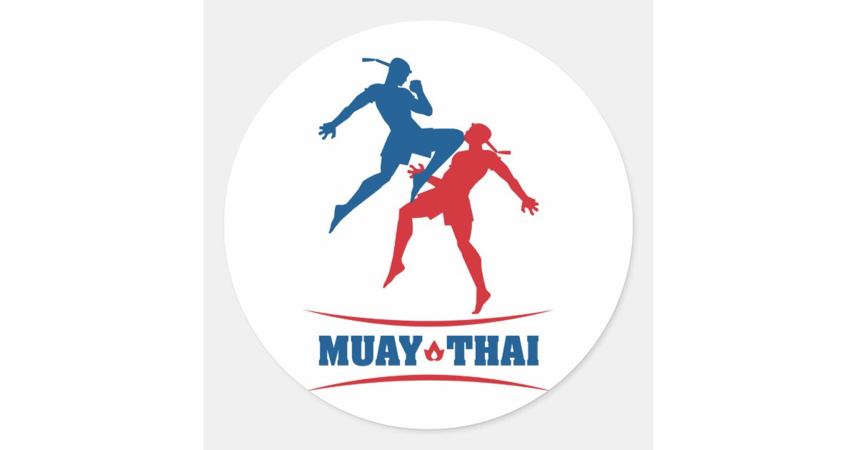 Muay Thai Classic Round Sticker | Zazzle