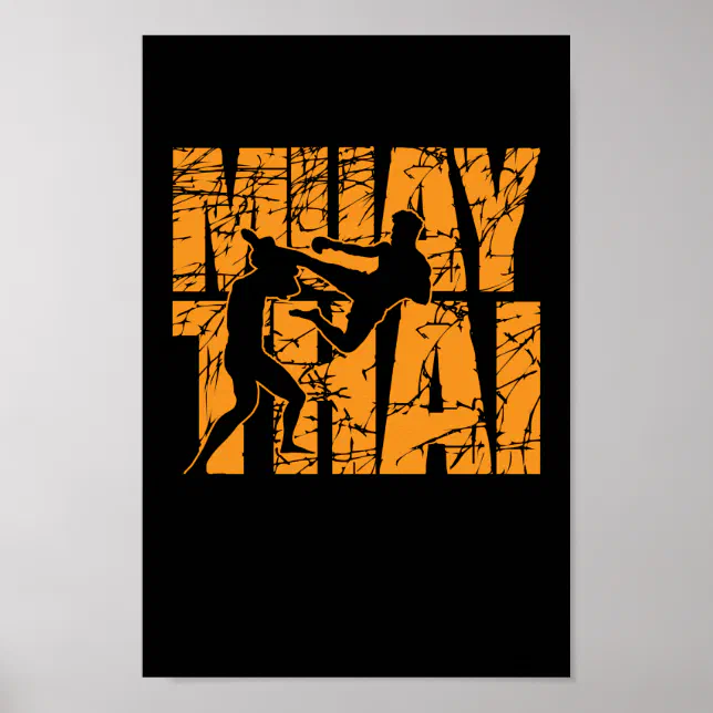 Muay Thai Kampf mit Stil Poster | Zazzle