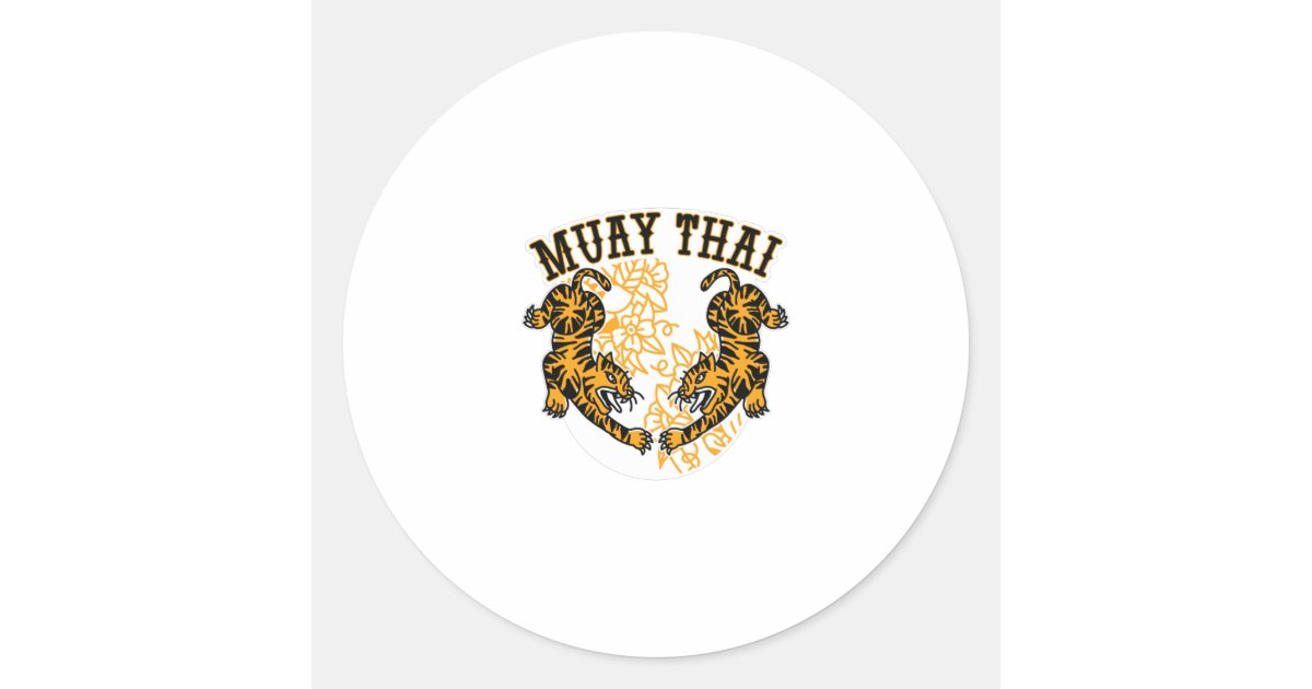 Muay Thai Tigers Classic Round Sticker | Zazzle