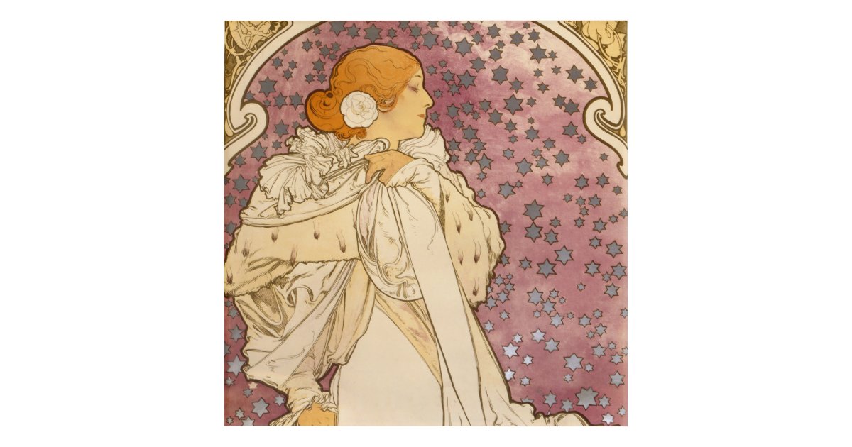 Mucha Art Nouveau Woman Beauty | Zazzle