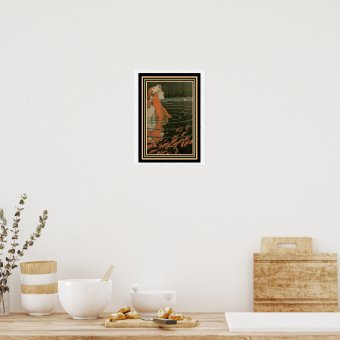 Mucha "Mermaid with Gold Fish" Art Nouveau Poster | Zazzle