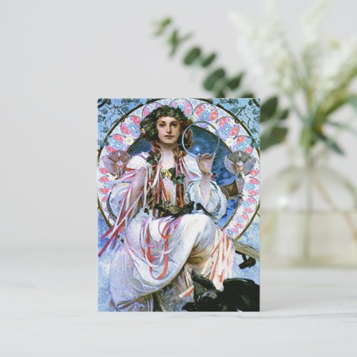 Mucha Postcard: Alphonse Mucha - Slavia Postcard | Zazzle