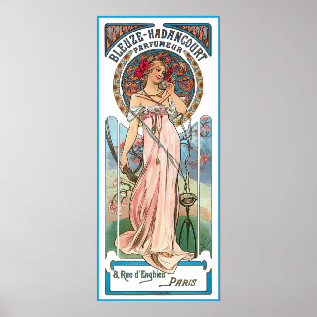 Mucha Poster Print: Perfume Ad | Zazzle