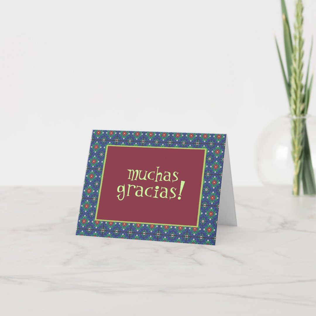 Muchas Gracias! Note Card | Zazzle