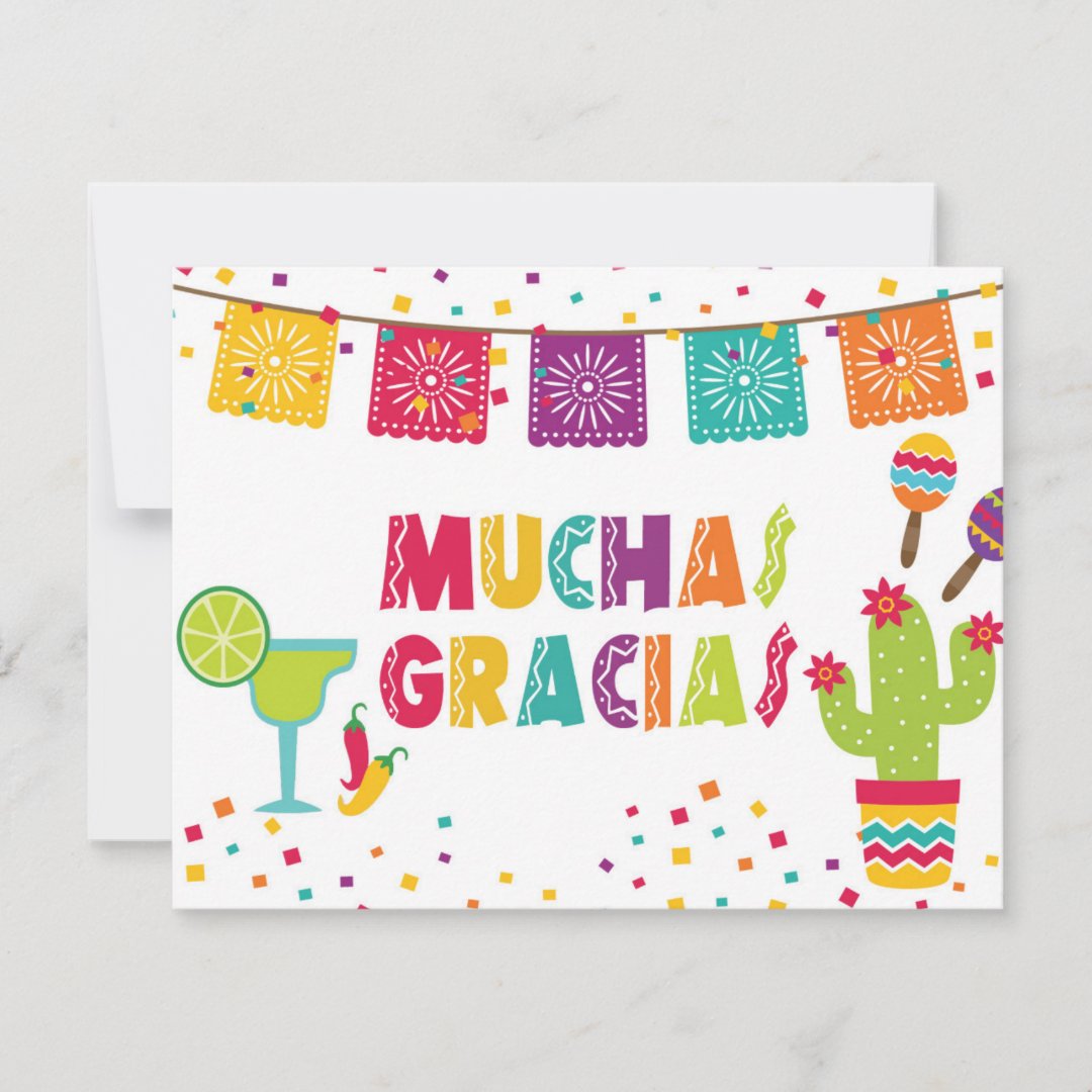 Muchas Gracias Thank you Card | Zazzle