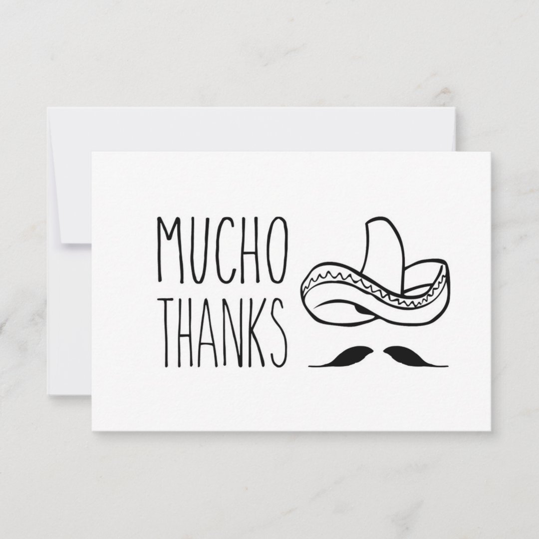Mucho Thanks Thank You Card, Thank You Card | Zazzle