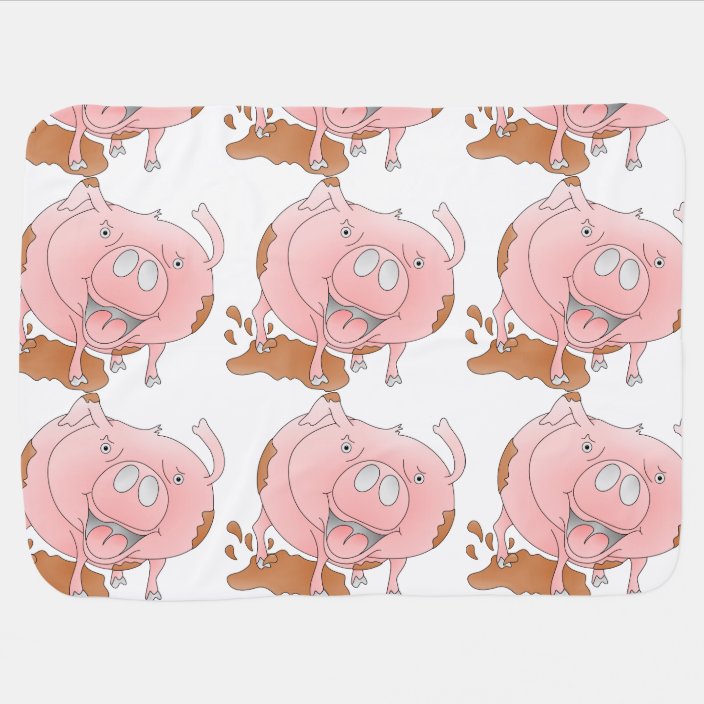 Mucky pink pig baby blanket | Zazzle.com