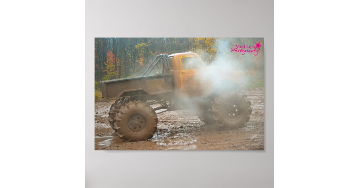 Mud bogging (mudbogging) Truck Poster | Zazzle