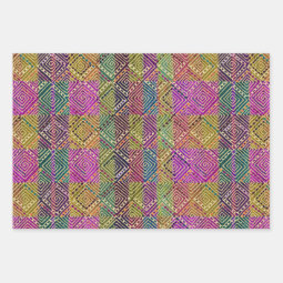 Mud Cloth Inspired Patterns Wrapping Paper Sheets | Zazzle