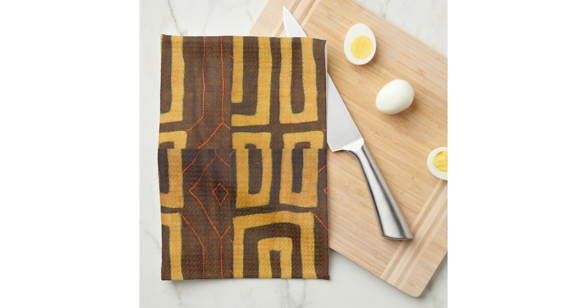Mud Cloth Majesty: Afrocentric Kitchen Towel | Zazzle