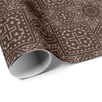 Mud Cloth Star Pattern Wrapping Paper | Zazzle