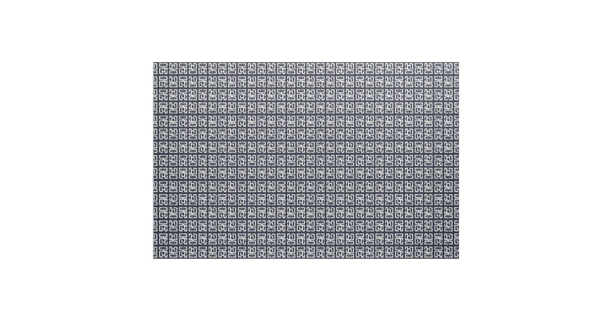 Mud Print Inspired Pattern | Black/White Fabric | Zazzle