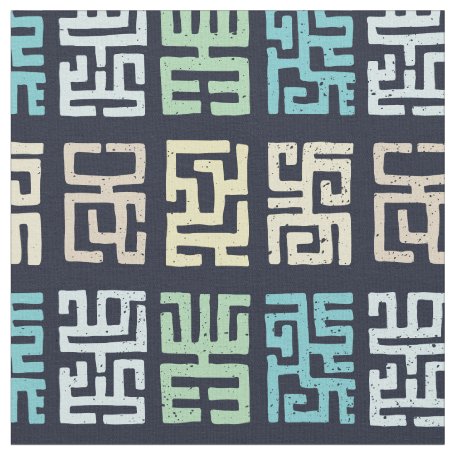 Mud Print Inspired Pattern | Black/White Fabric | Zazzle