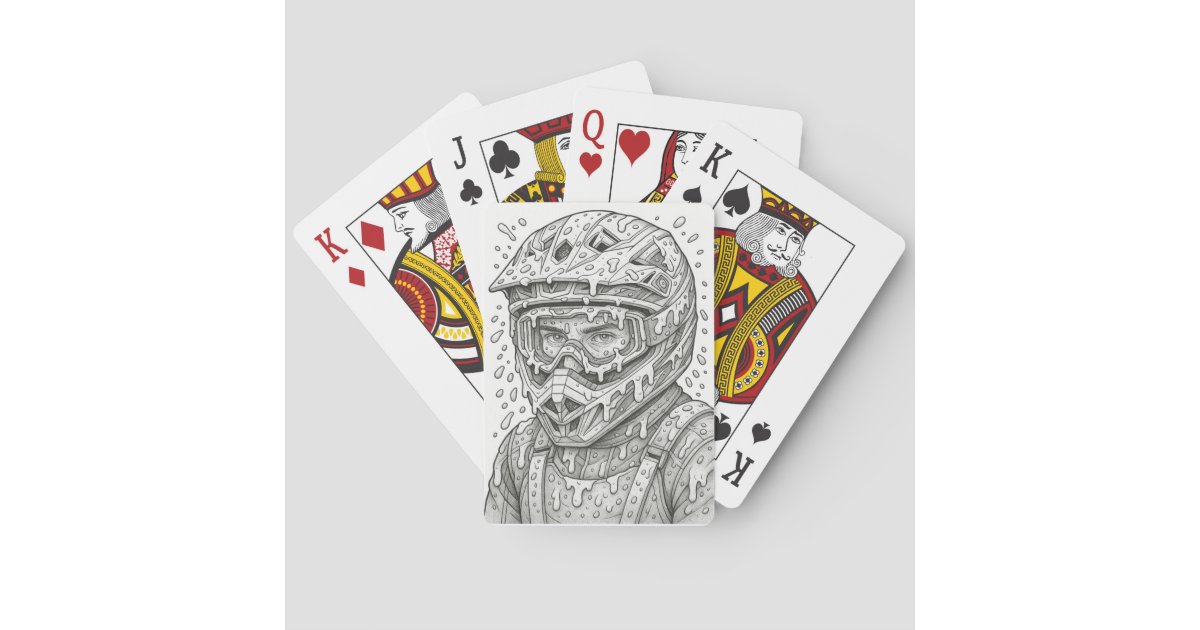 Mud Warrior Playing Cards | Zazzle