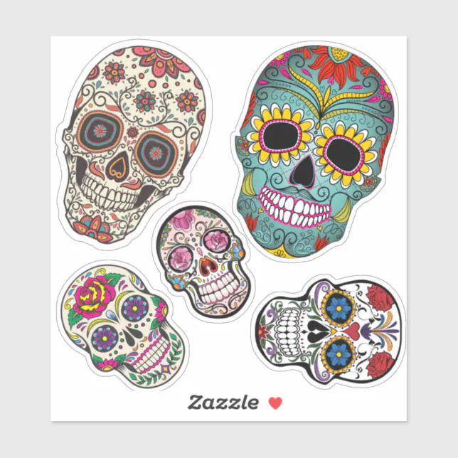 Muerte Skulls Sticker | Zazzle