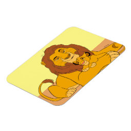 Mufasa & Simba Resting Magnet | Zazzle