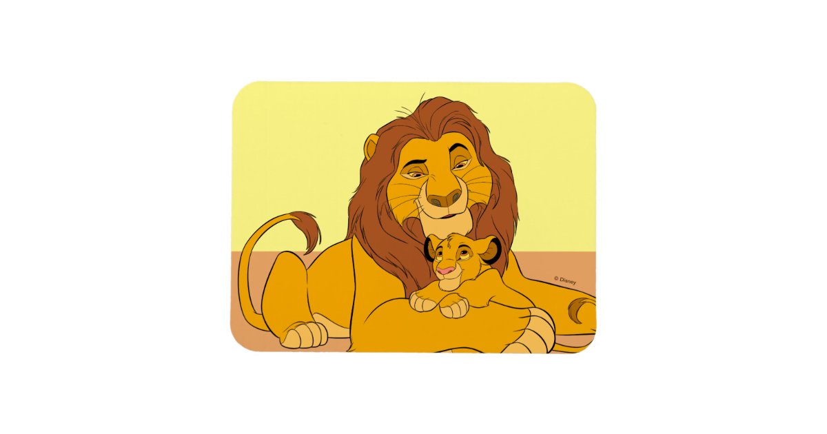 Mufasa & Simba Resting Magnet | Zazzle