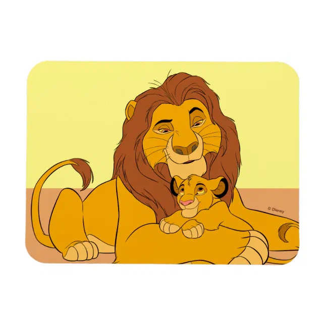 Mufasa & Simba Resting Magnet | Zazzle