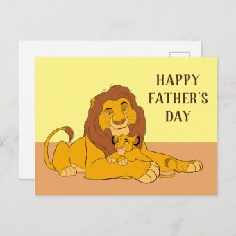 Mufasa & Simba Resting Postcard | Zazzle