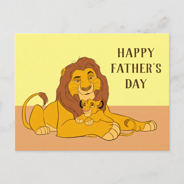 Mufasa & Simba Resting Postcard | Zazzle