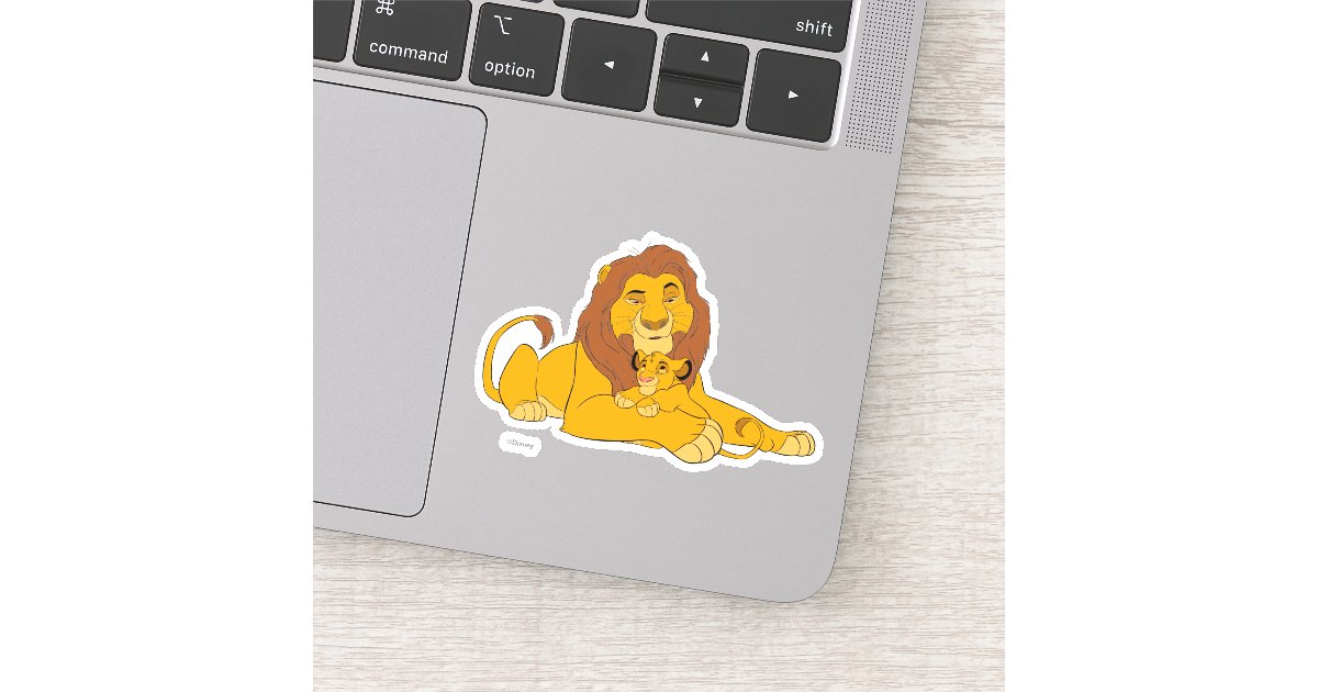 Mufasa & Simba Resting Sticker | Zazzle