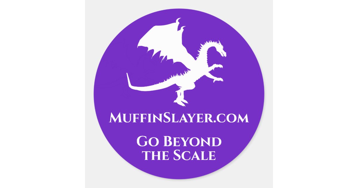 Muffin Slayer Dragon Logo Classic Round Sticker | Zazzle