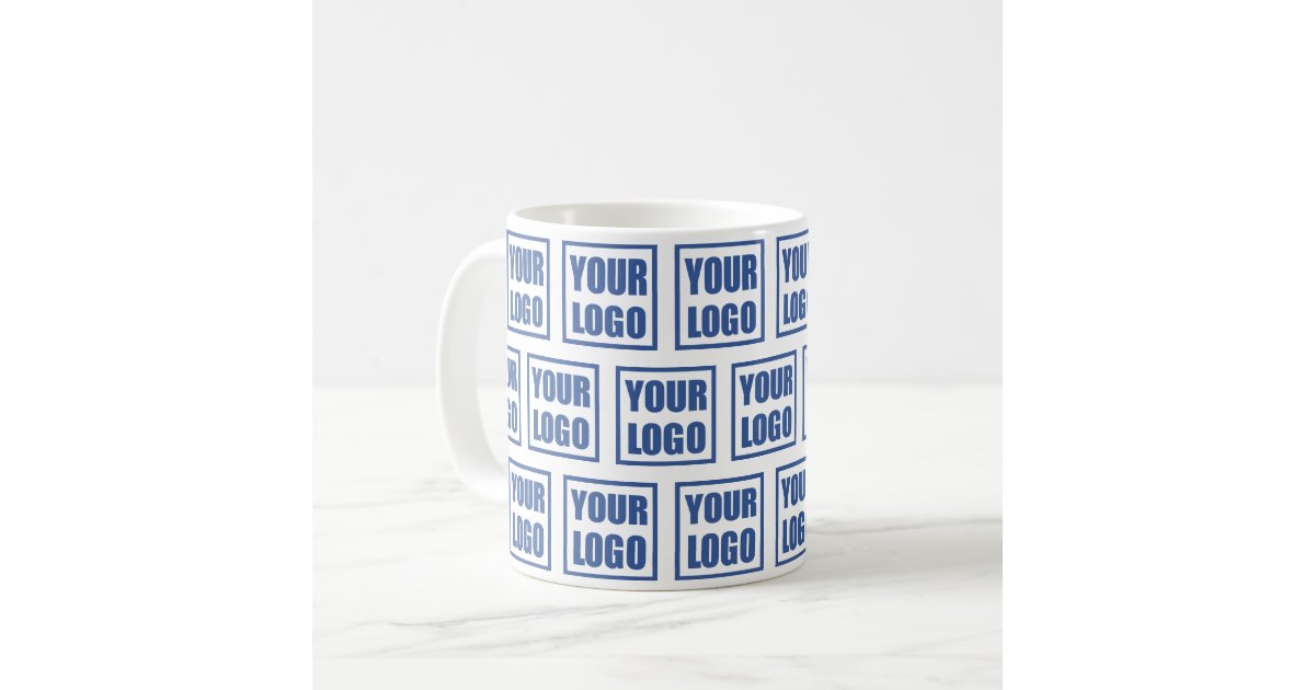 Mug Business Logo Template Tiled | Zazzle
