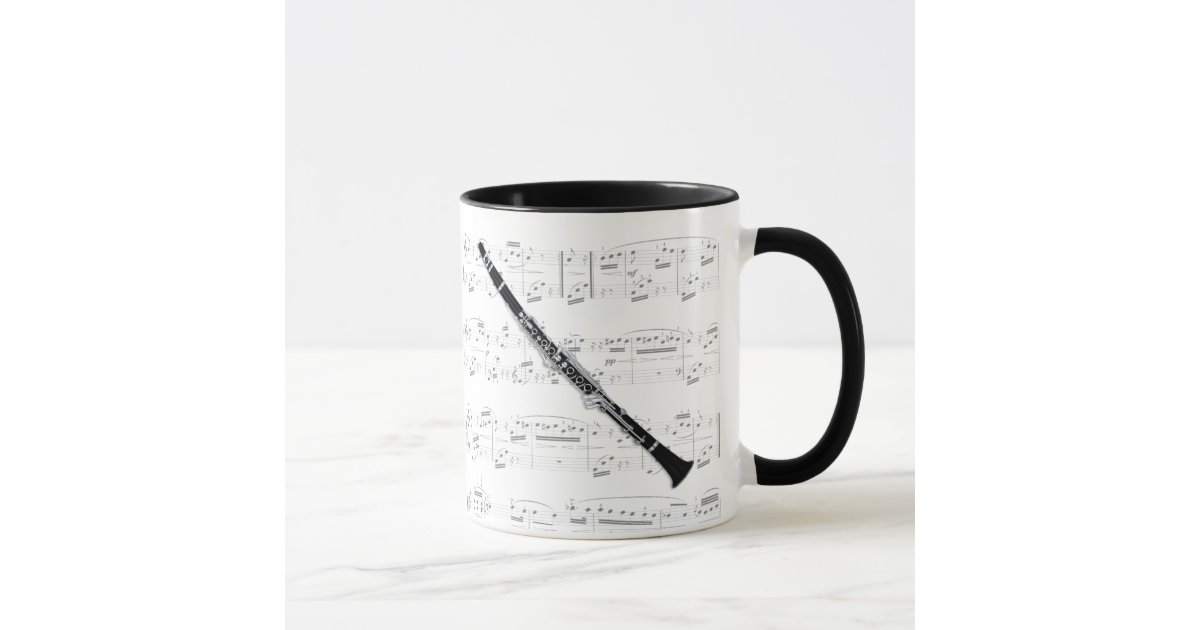 Mug - Clarinet with sheet music | Zazzle