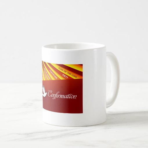 Mug, Confirmation, Dove on Red, Rays Coffee Mug | Zazzle