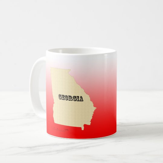 Mug - Georgia State Map with City | Zazzle.com