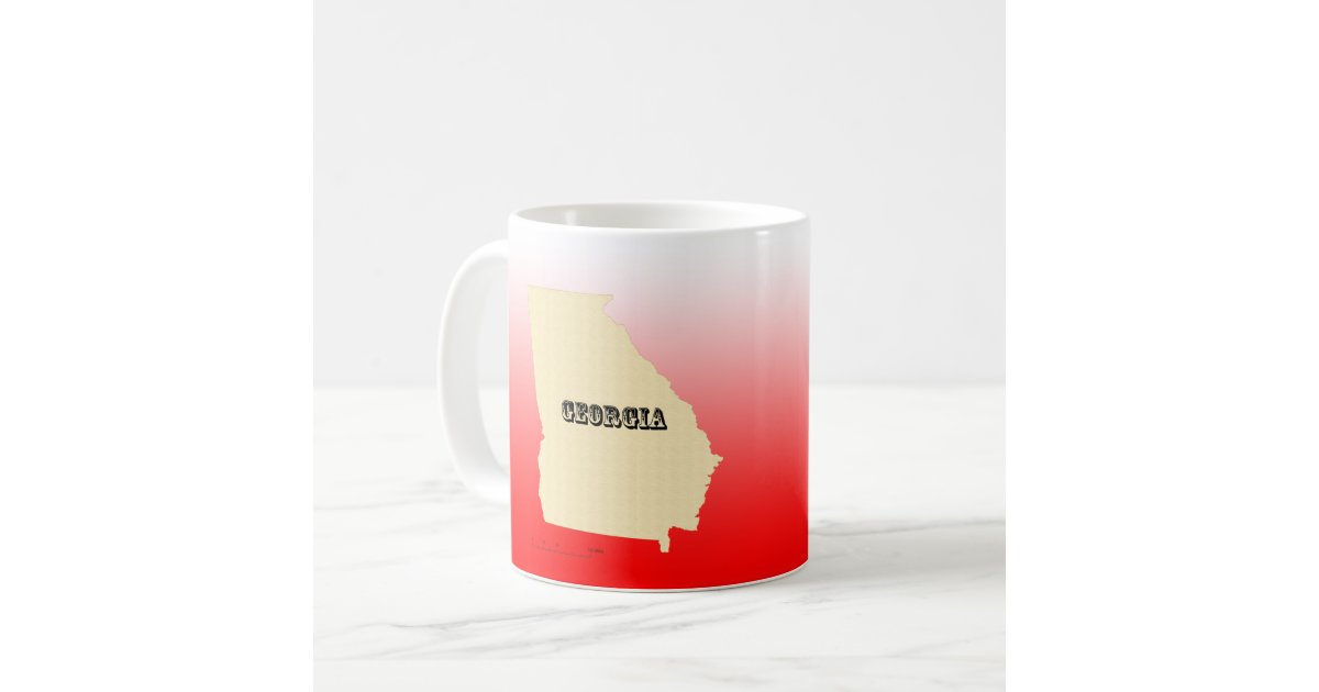 Mug - Georgia State Map with City | Zazzle